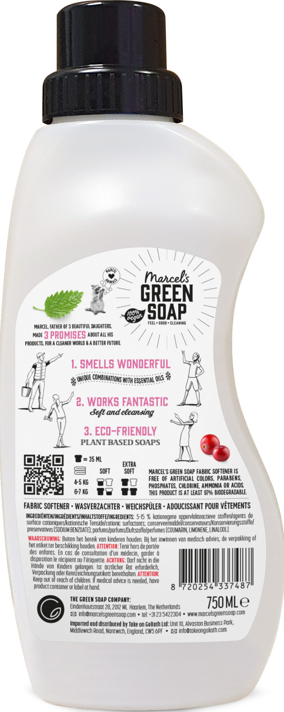 Marcel's Green Soap Skyllemiddel patchouli og tranebær Køb online ...