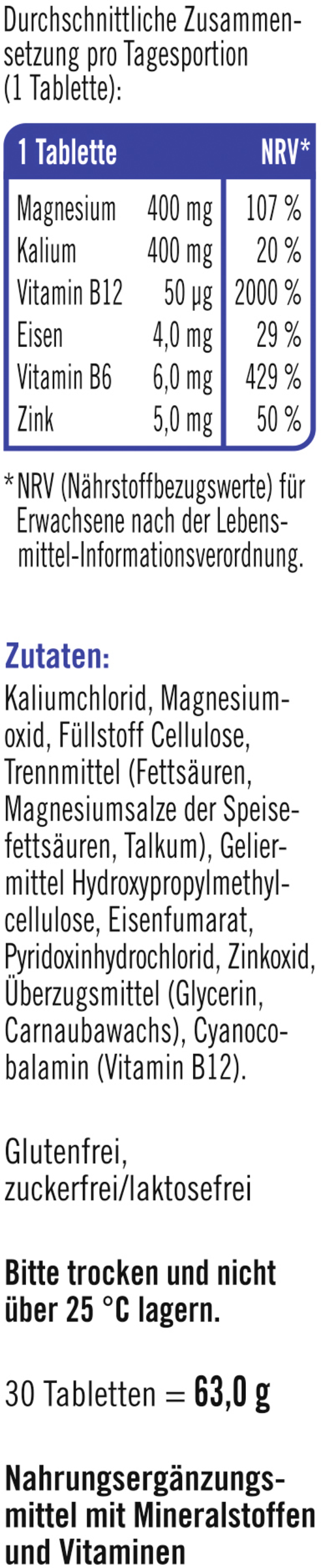 taxofit Magnesium 400 + Kalium Tab 30 Køb online | rossmann.dk