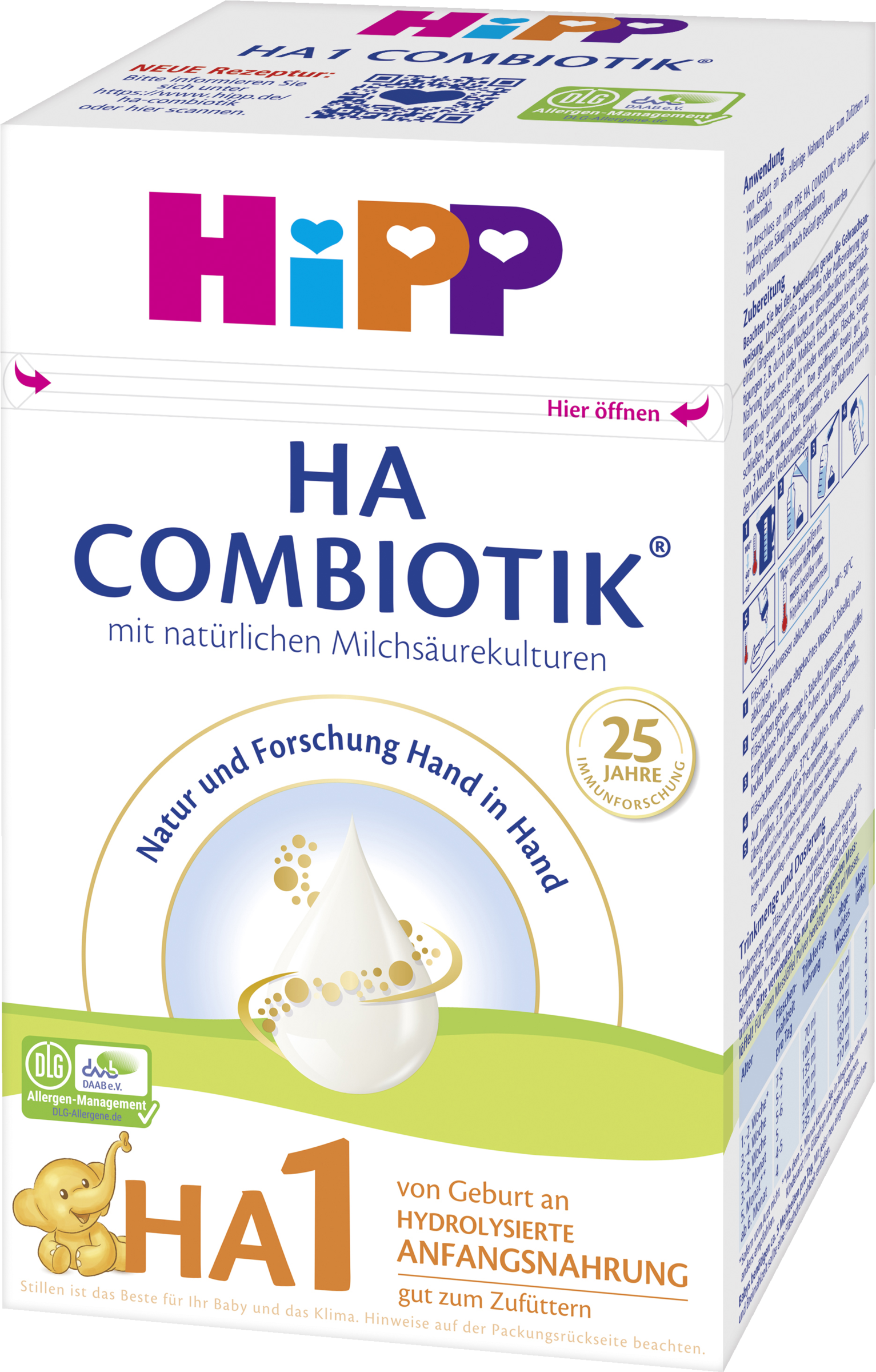 HiPP HA1 Combiotik modermælkserstatning fra fødslen Køb online ...