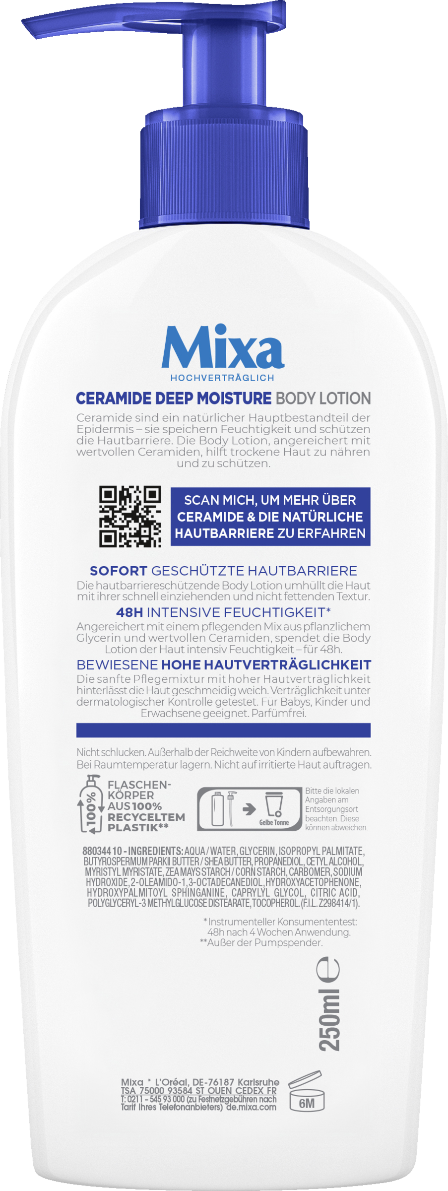 Mixa Ceramide Protect Bodylotion Køb online | rossmann.dk