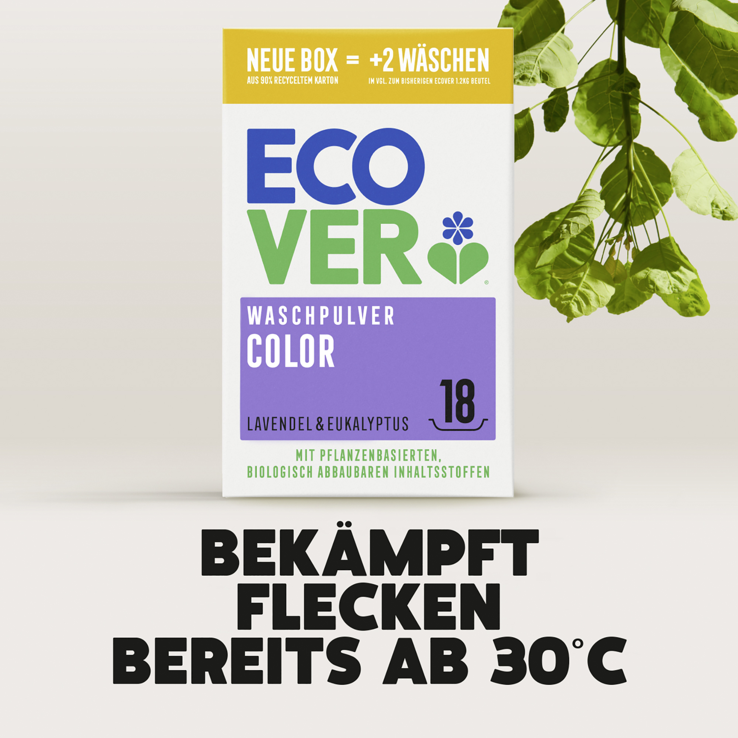 Ecover Vaskepulver til kulørt lavendel & eukalyptus 18 vaske Køb online | rossmann.dk
