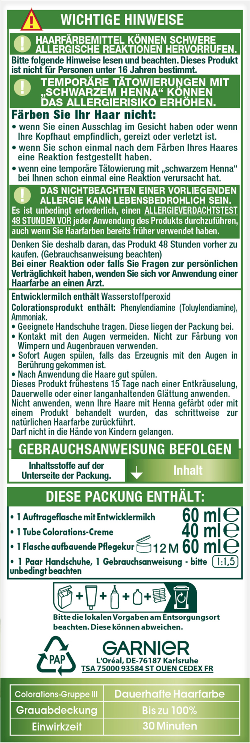 Garnier Nutrisse Ultra Crème permanent pleje-hårfarve 10.1A Ekstra ...