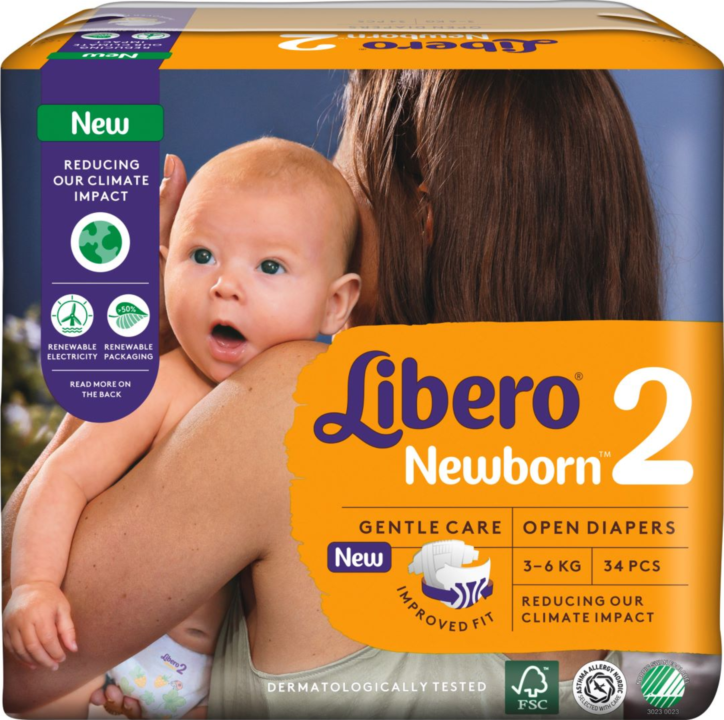 Libero Newborn bleer str. 2, 34 stk., 3-6 kg Køb online | rossmann.dk