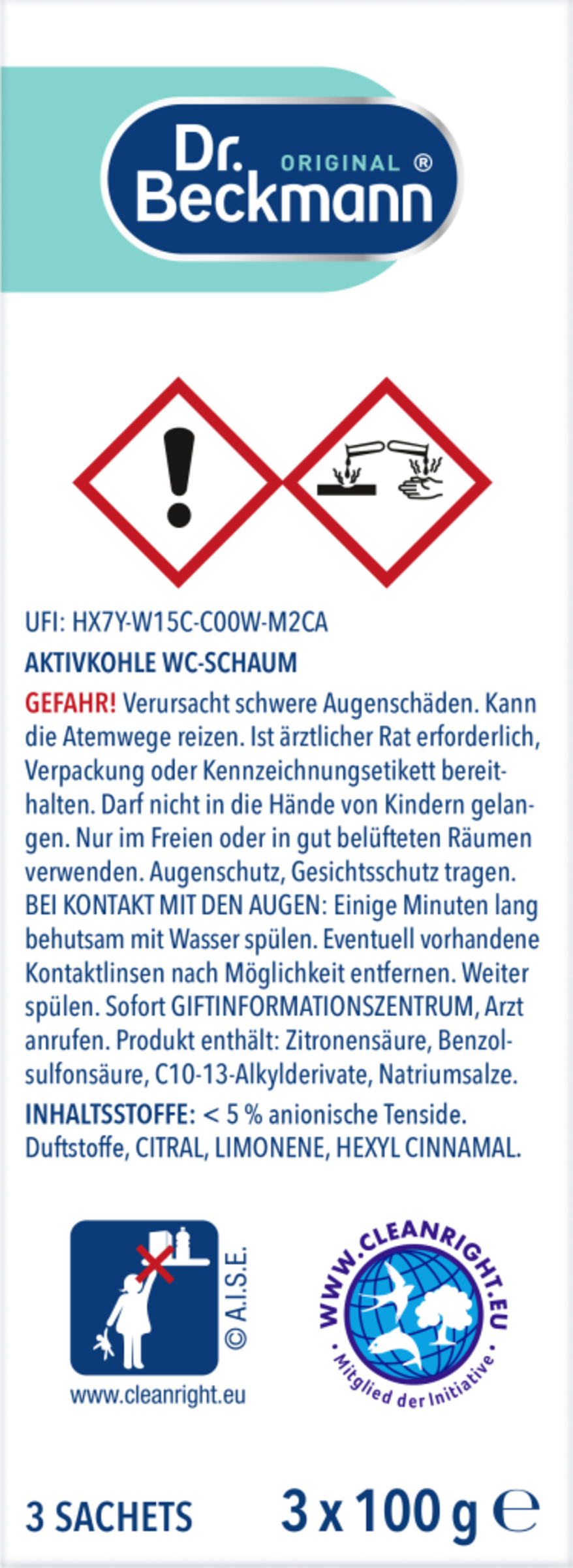 Dr. Beckmann kativt kul WC-skum citrus Køb online | rossmann.dk