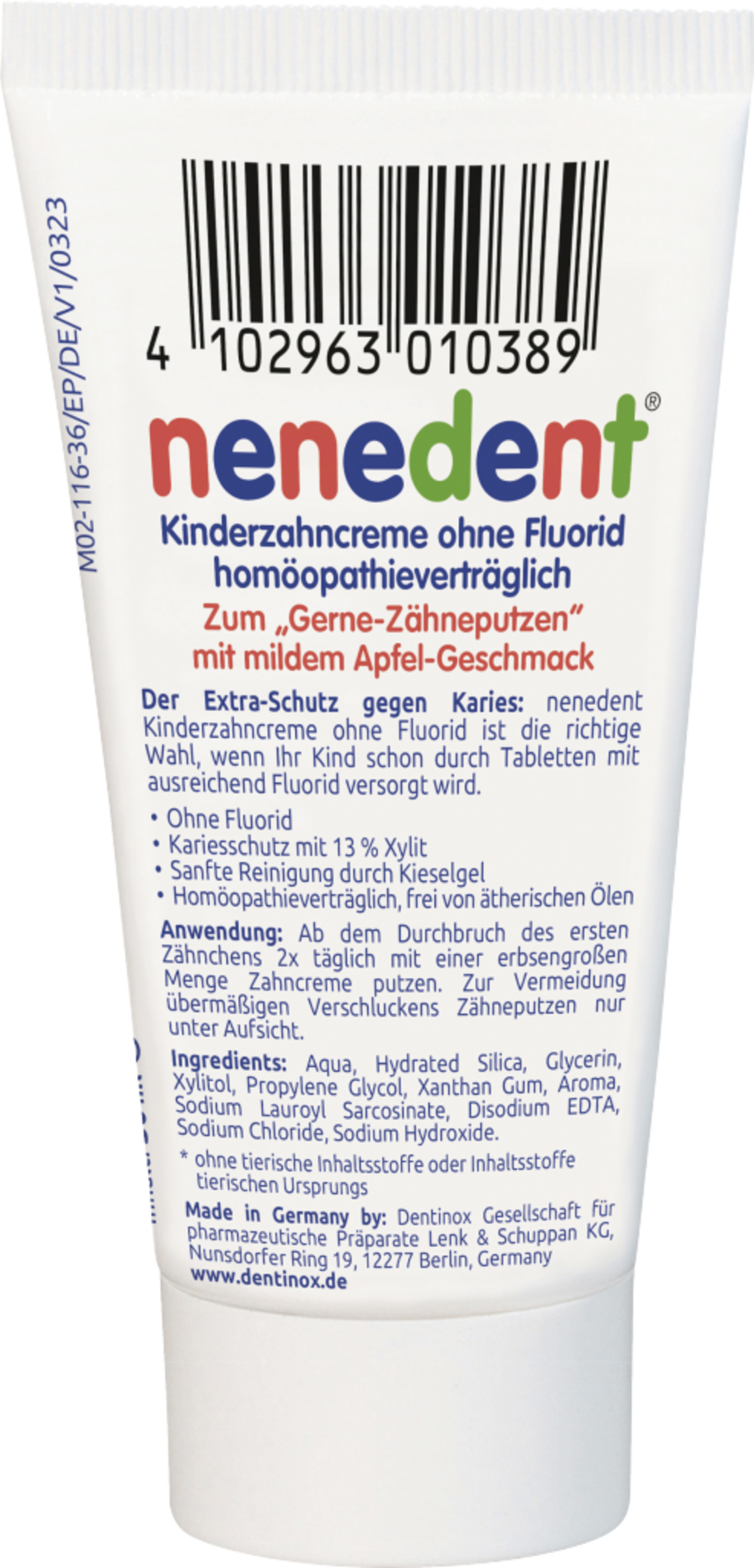 nenedent Børnetandpasta uden fluor Køb online | rossmann.dk