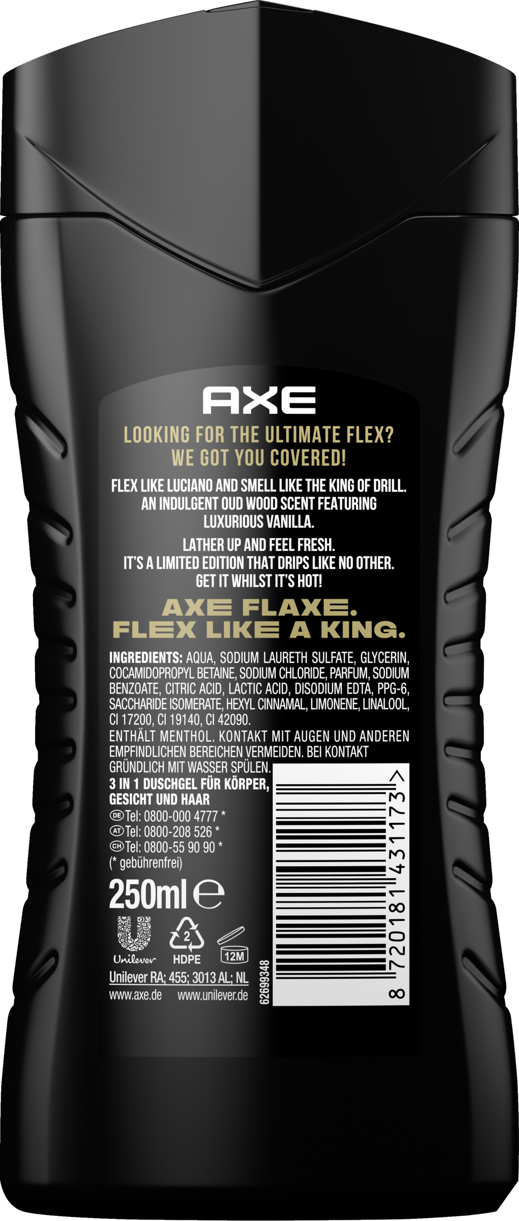 AXE Flaxe 3in1 bodyshampoo og shampoo Køb online | rossmann.dk