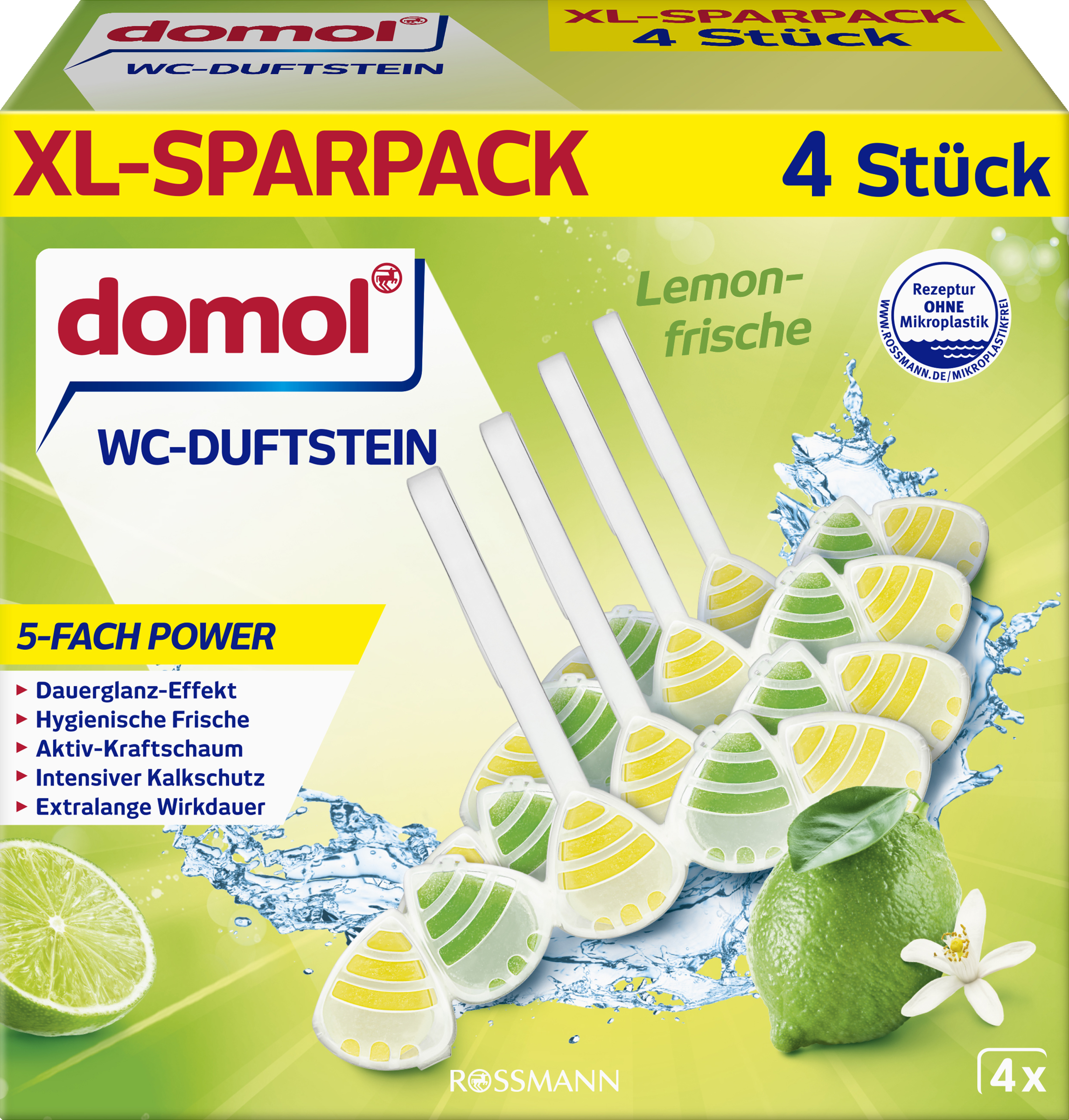 domol WC-duftkugle frisk citron XL-økonomipakke Køb online | rossmann.dk