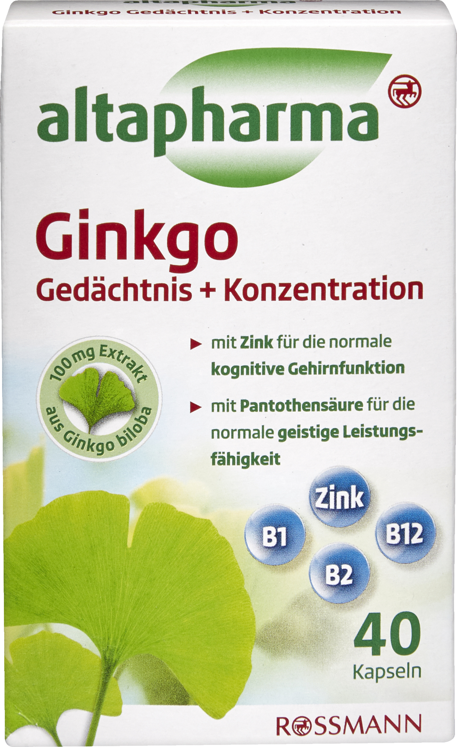 altapharma Ginkgo hukommelse + koncentration Køb online | rossmann.dk