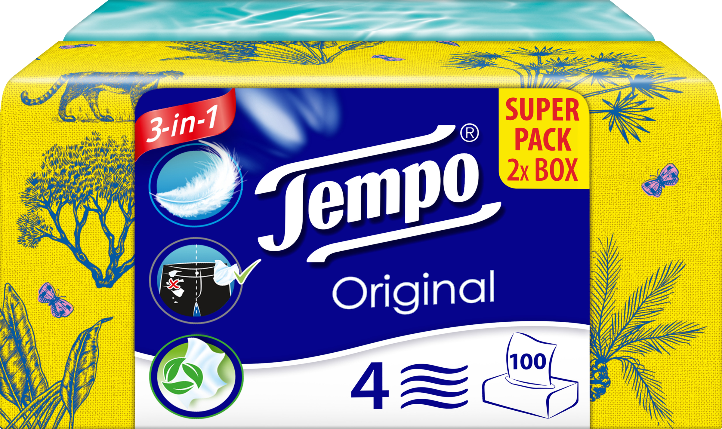 Tempo Lommetørklæder Duo-Box Original Køb online | rossmann.dk