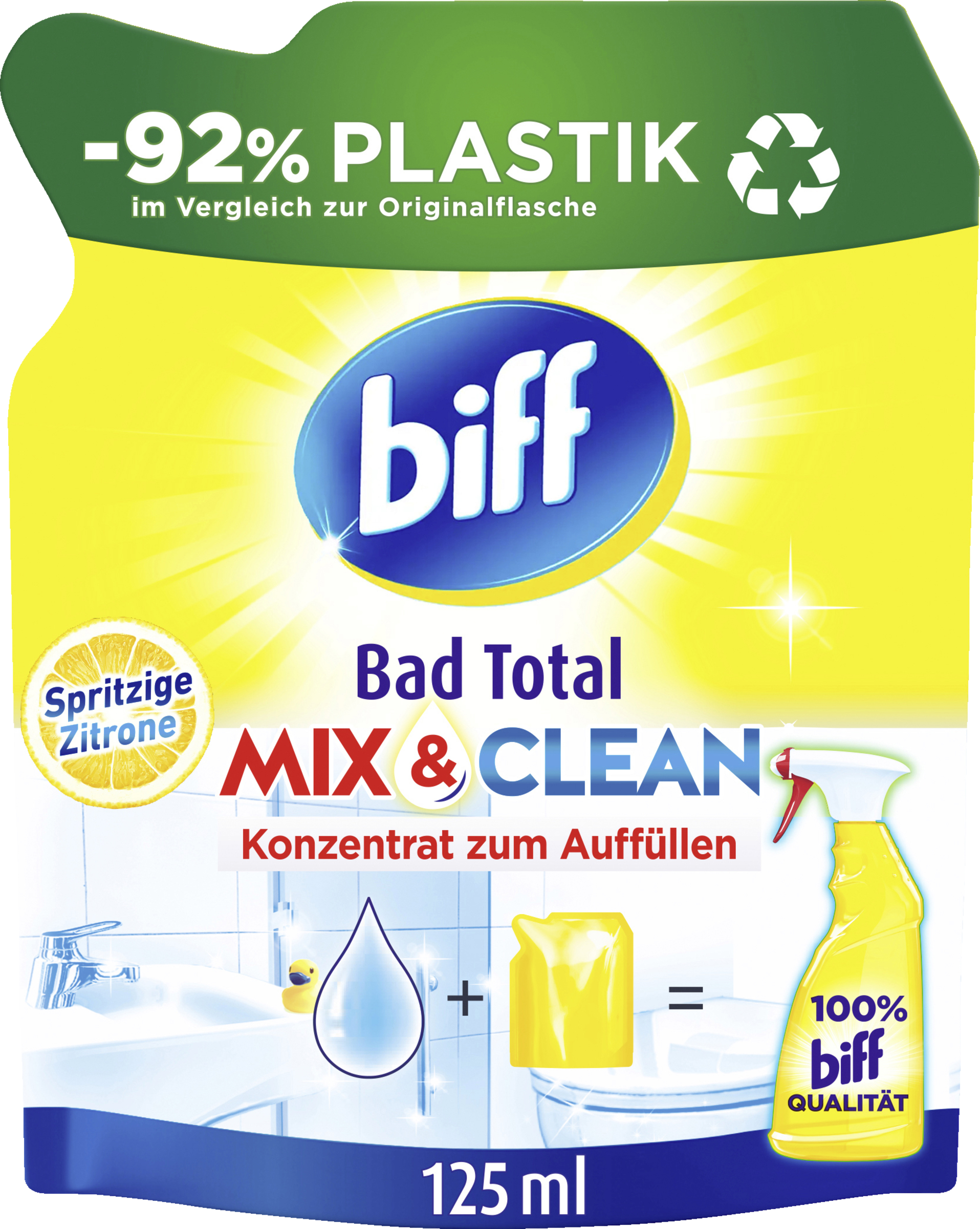Biff Total Mix & Clean bad koncentrat frisk citron refill-pose Køb ...