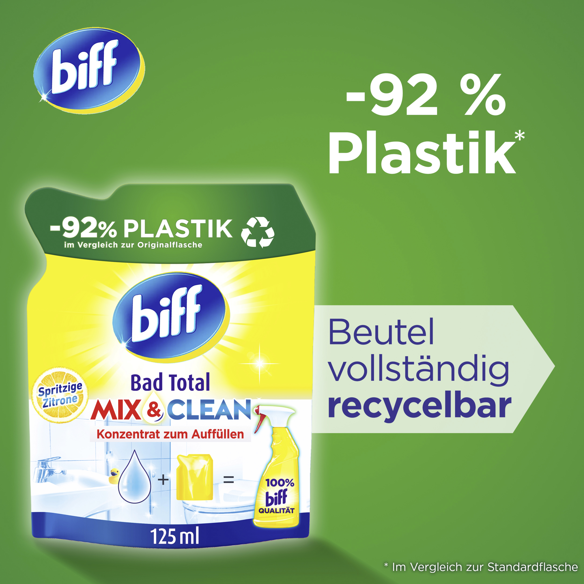Biff Total Mix & Clean bad koncentrat frisk citron refill-pose Køb ...