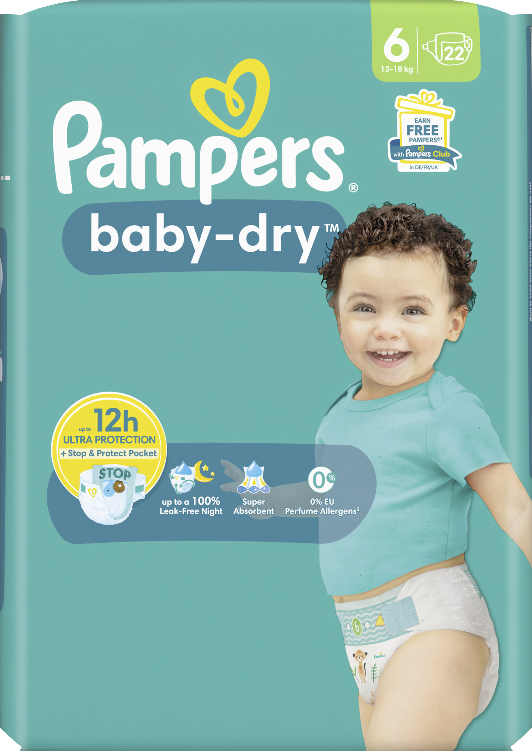 Pampers Baby Dry bleer str. 6 (13-18 kg) Køb online | rossmann.dk