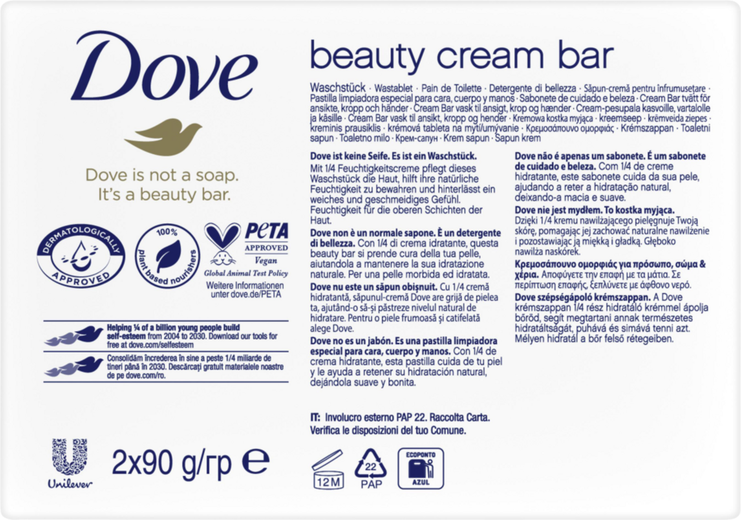 Dove Beauty Cream Bar sæbebar Køb online | rossmann.dk
