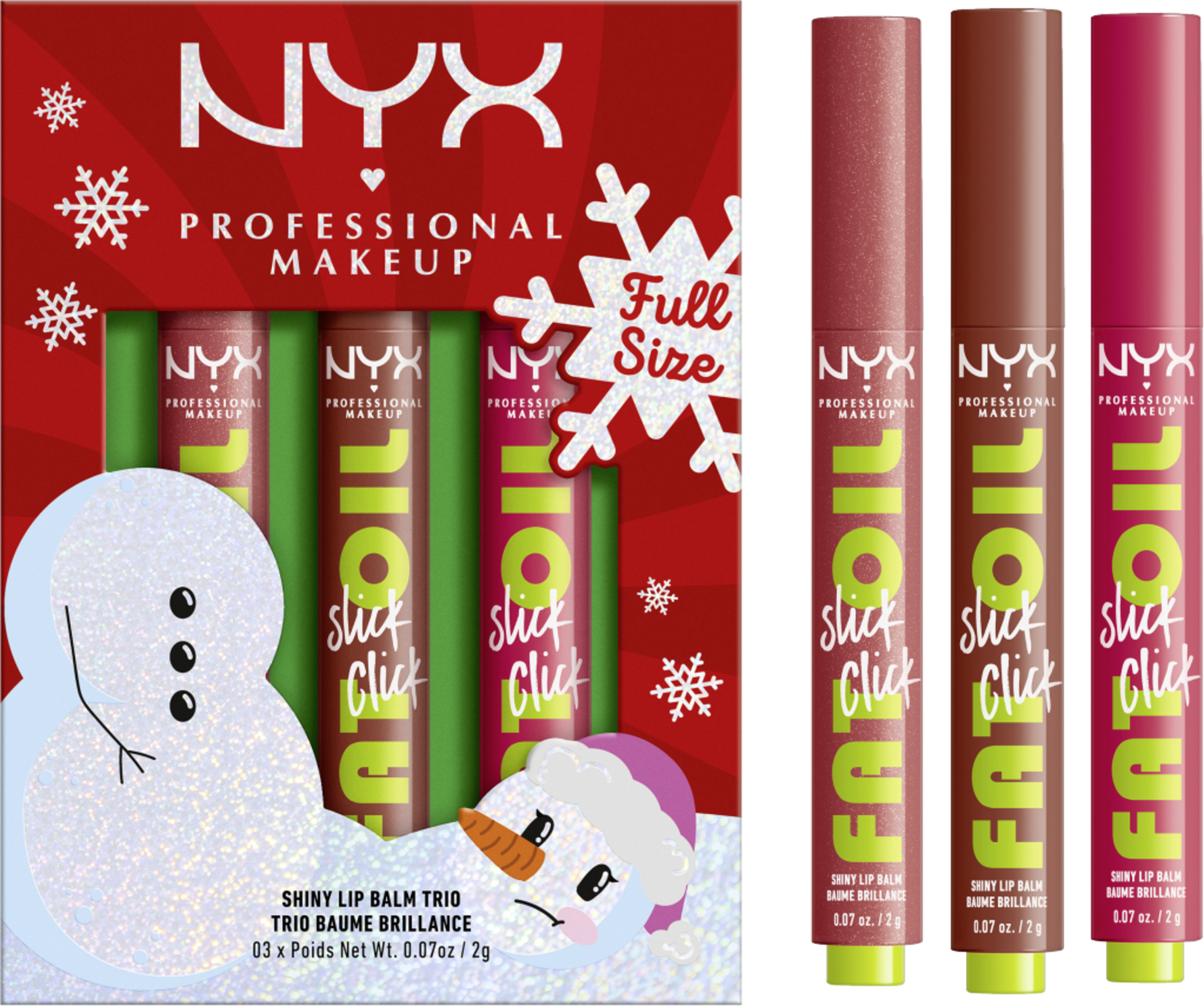 NYX Professional MakeUp Sæt Læbestift Fat Oil Slick Click Trio Køb ...