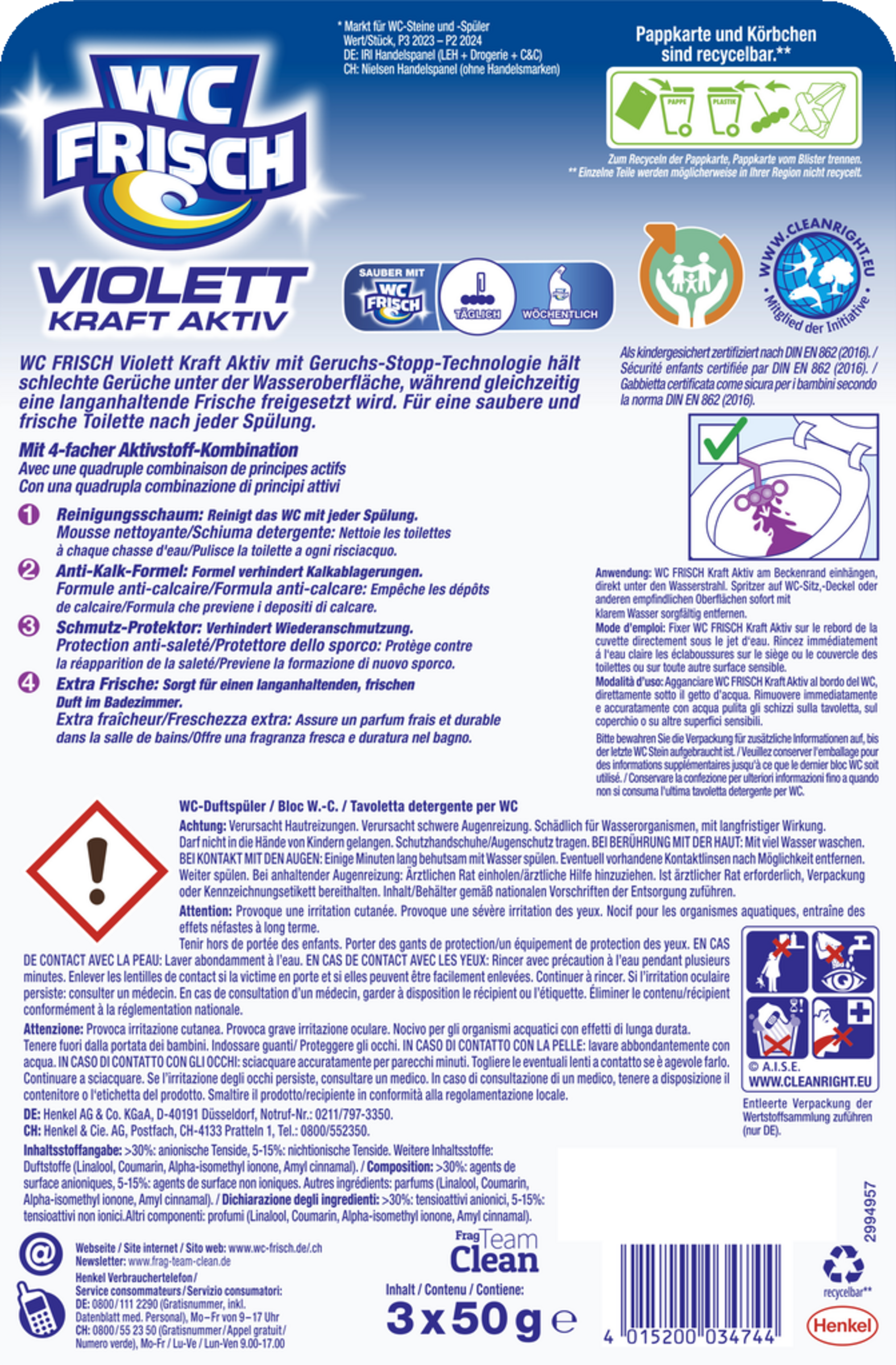 WC FRISCH WC-skyl Violet Power Active Magnolie Stor pakke Køb online ...