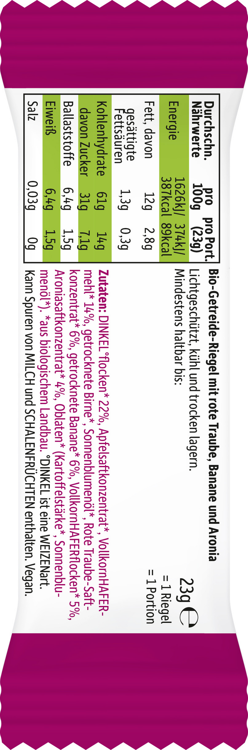 Freche Freunde Bio Frecher bar med rød drue, banan og aronia Køb online ...