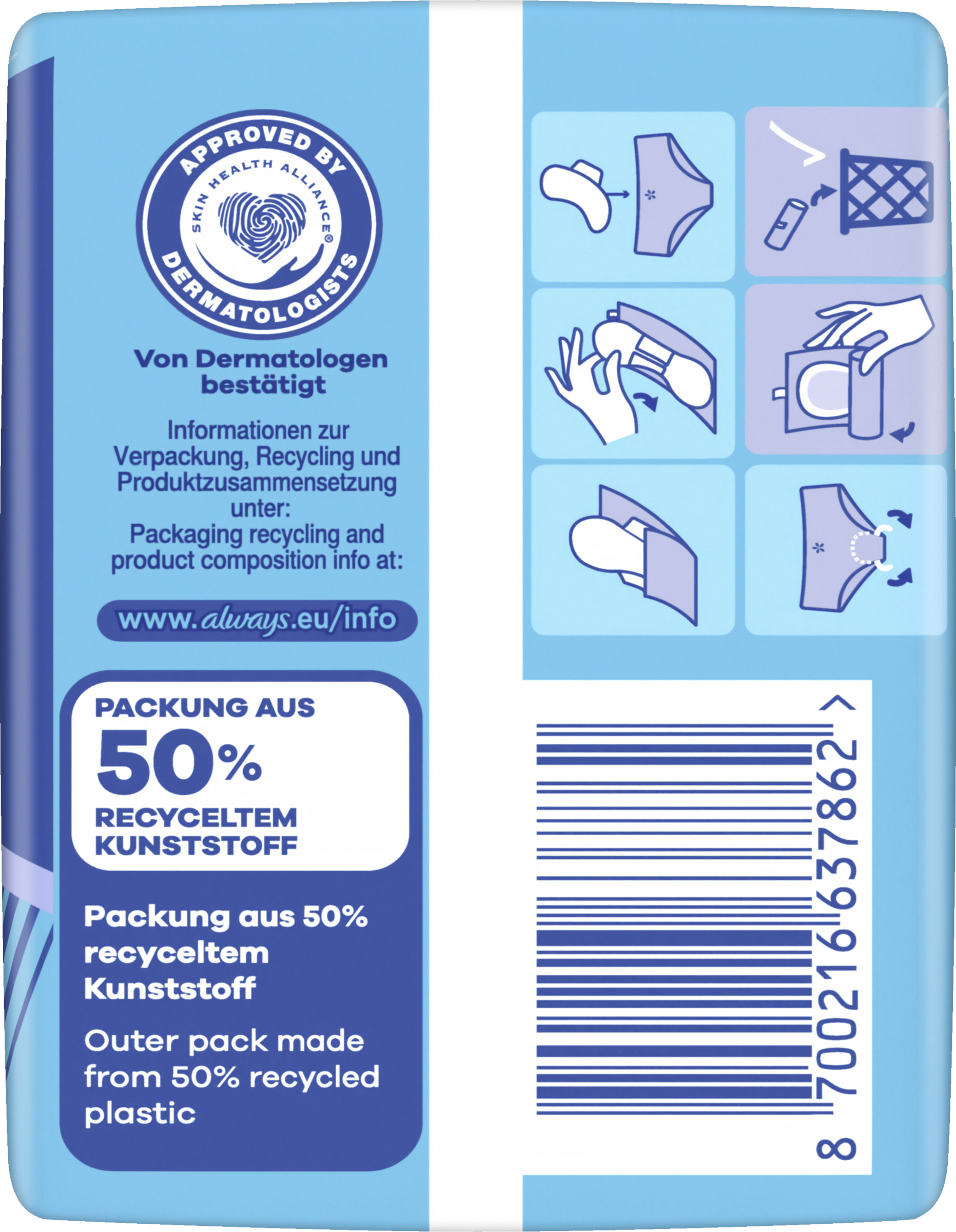 Always Ultra Day Long Plus bind med vinger Køb online | rossmann.dk