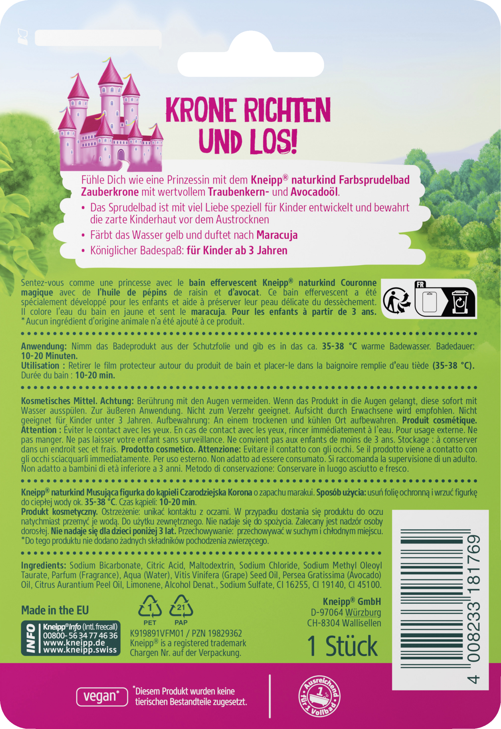 Kneipp Naturkind Magisk krone Farveboblebad Køb online | rossmann.dk