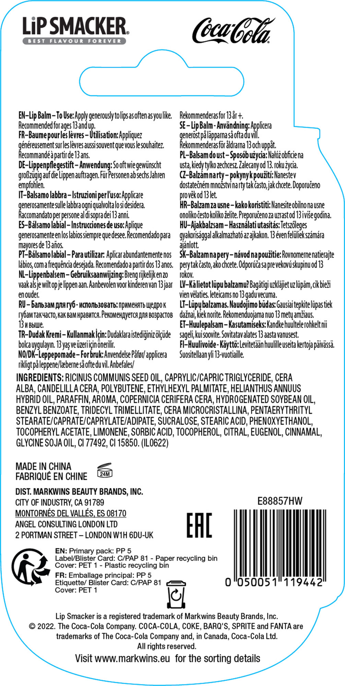 Lip Smacker Coca-Cola Party Pack Læbepomade Køb online | rossmann.dk