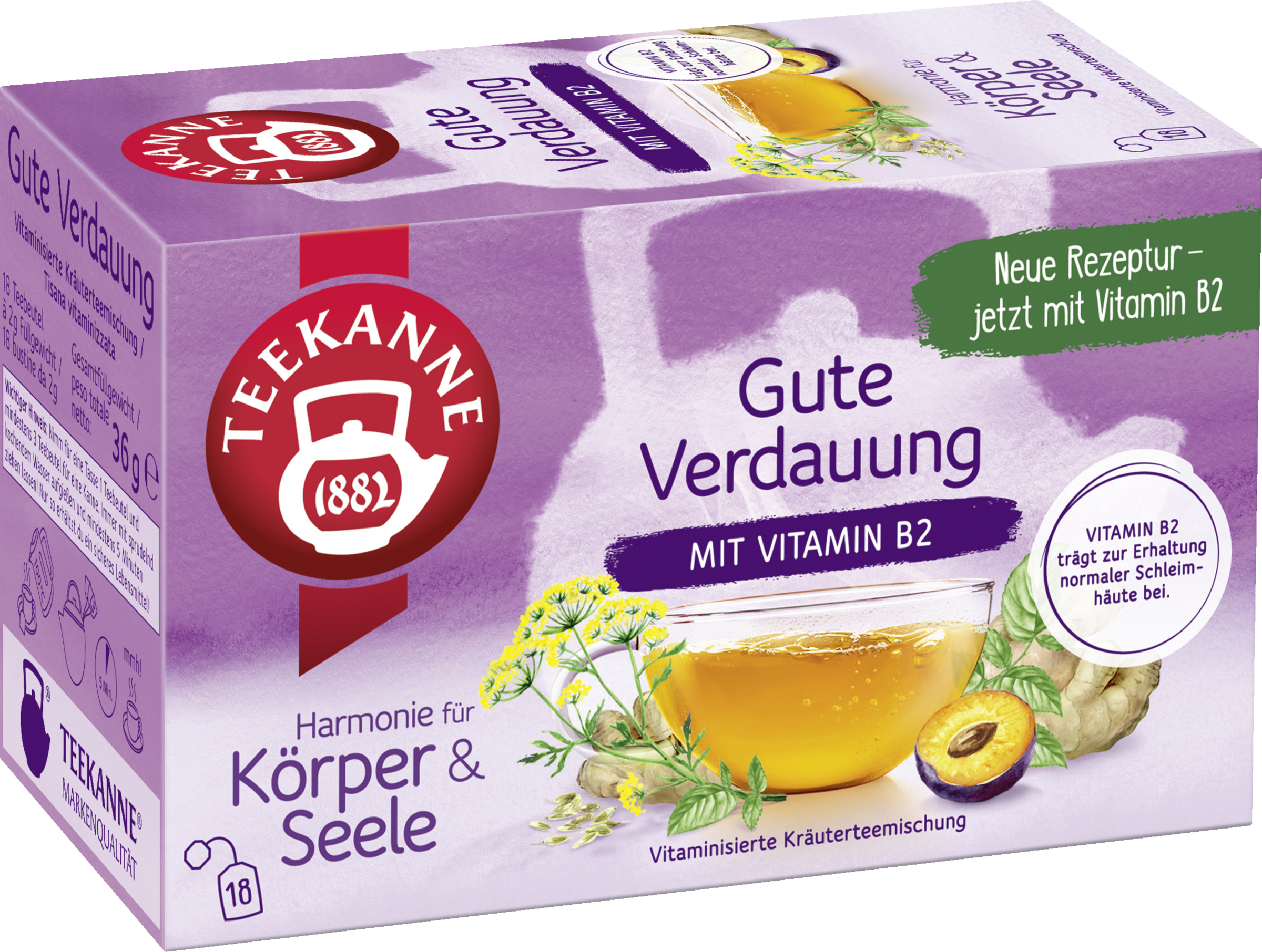 Teekanne God fordøjelse med B2-vitamin (18 poser) Køb online | rossmann.dk