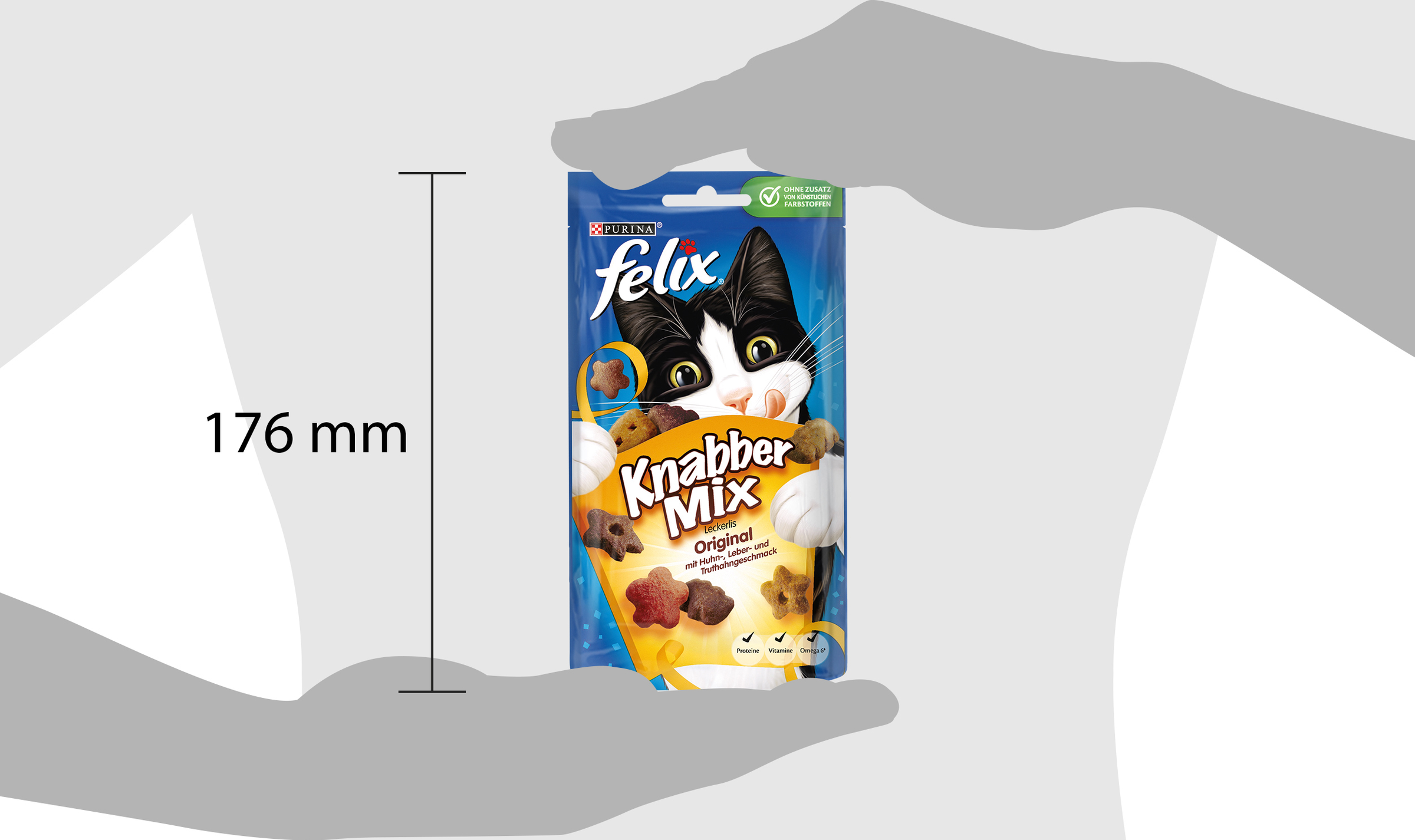 Felix Knabber Mix Original med smag af kylling, lever og kalkun Køb ...