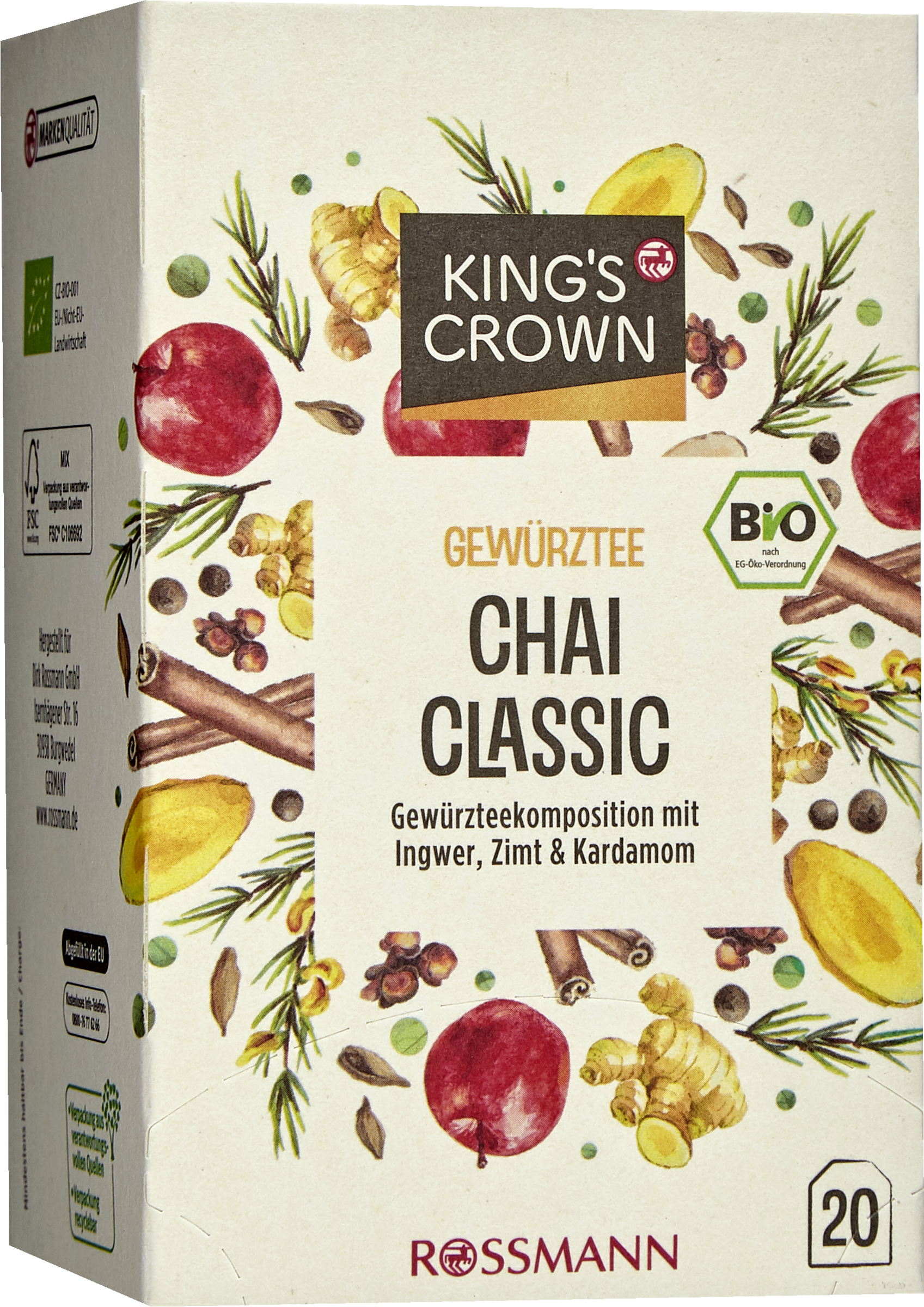 KING'S CROWN Organic Spice Tea Chai Classic Køb online | rossmann.dk