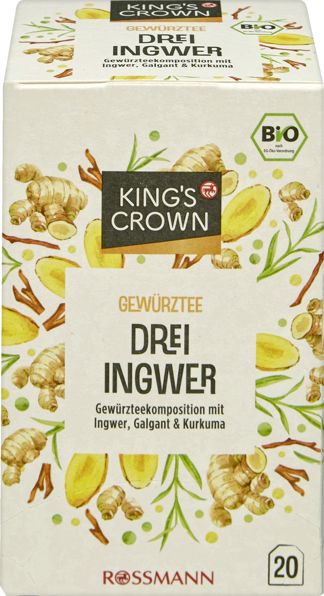 KING'S CROWN Organic Herbal Tea Three Ginger Køb online | rossmann.dk