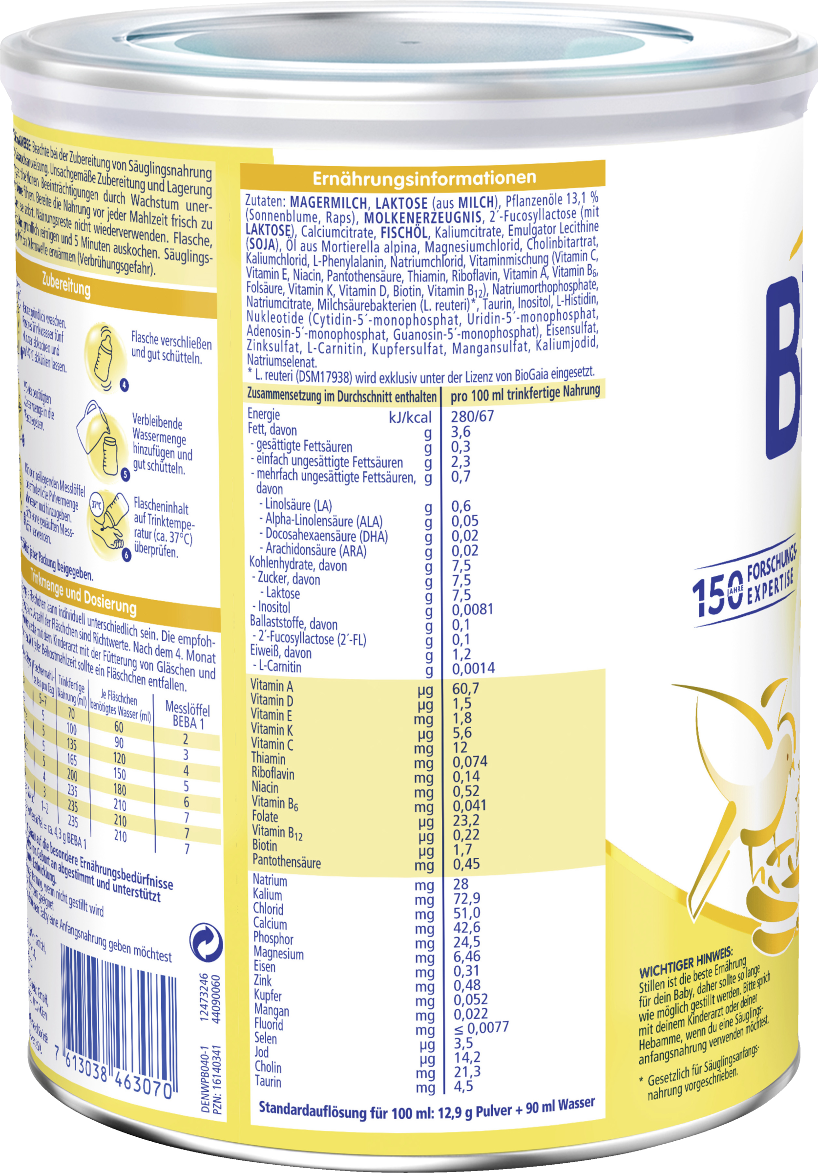 BEBA 1 fra fødslen Køb online | rossmann.dk