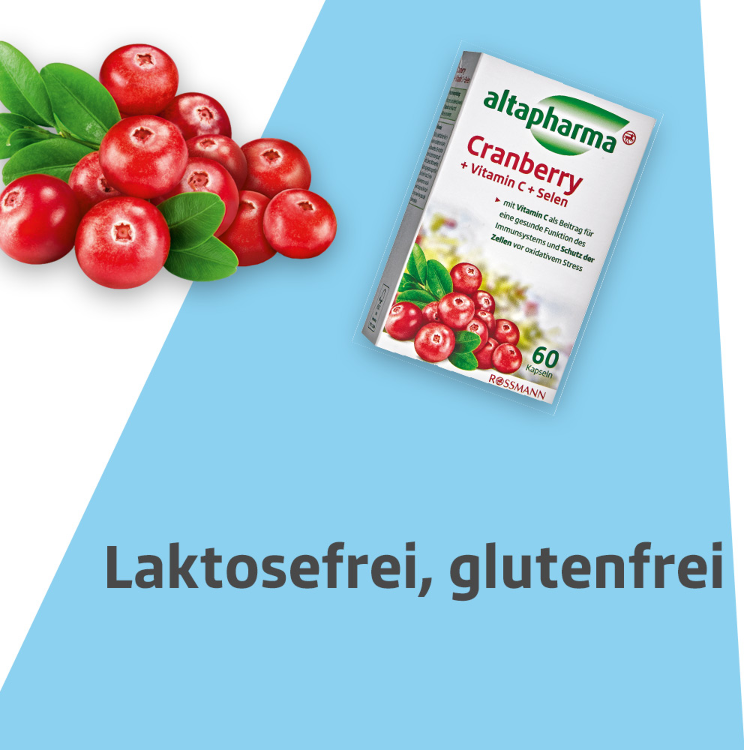 altapharma Cranberry + C-vitamin + selen-kapsler Køb online | rossmann.dk