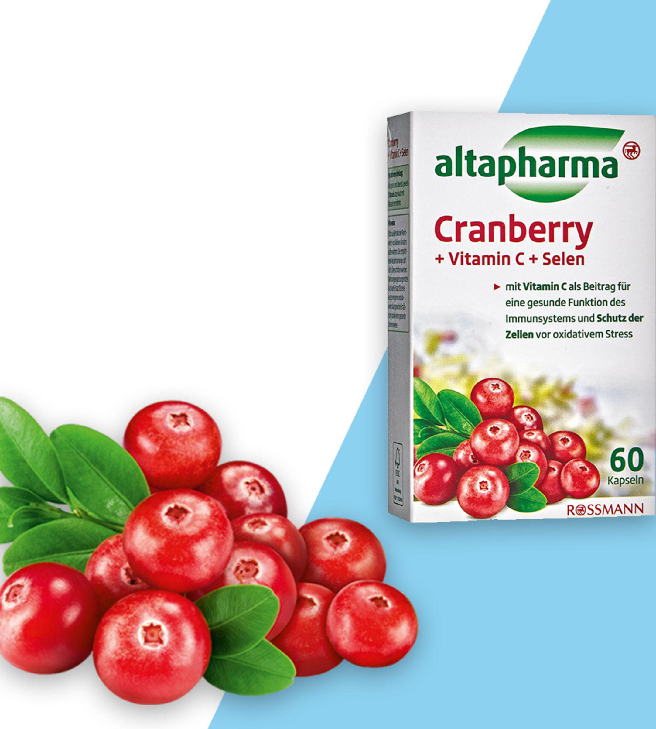 altapharma Cranberry + C-vitamin + selen-kapsler Køb online | rossmann.dk