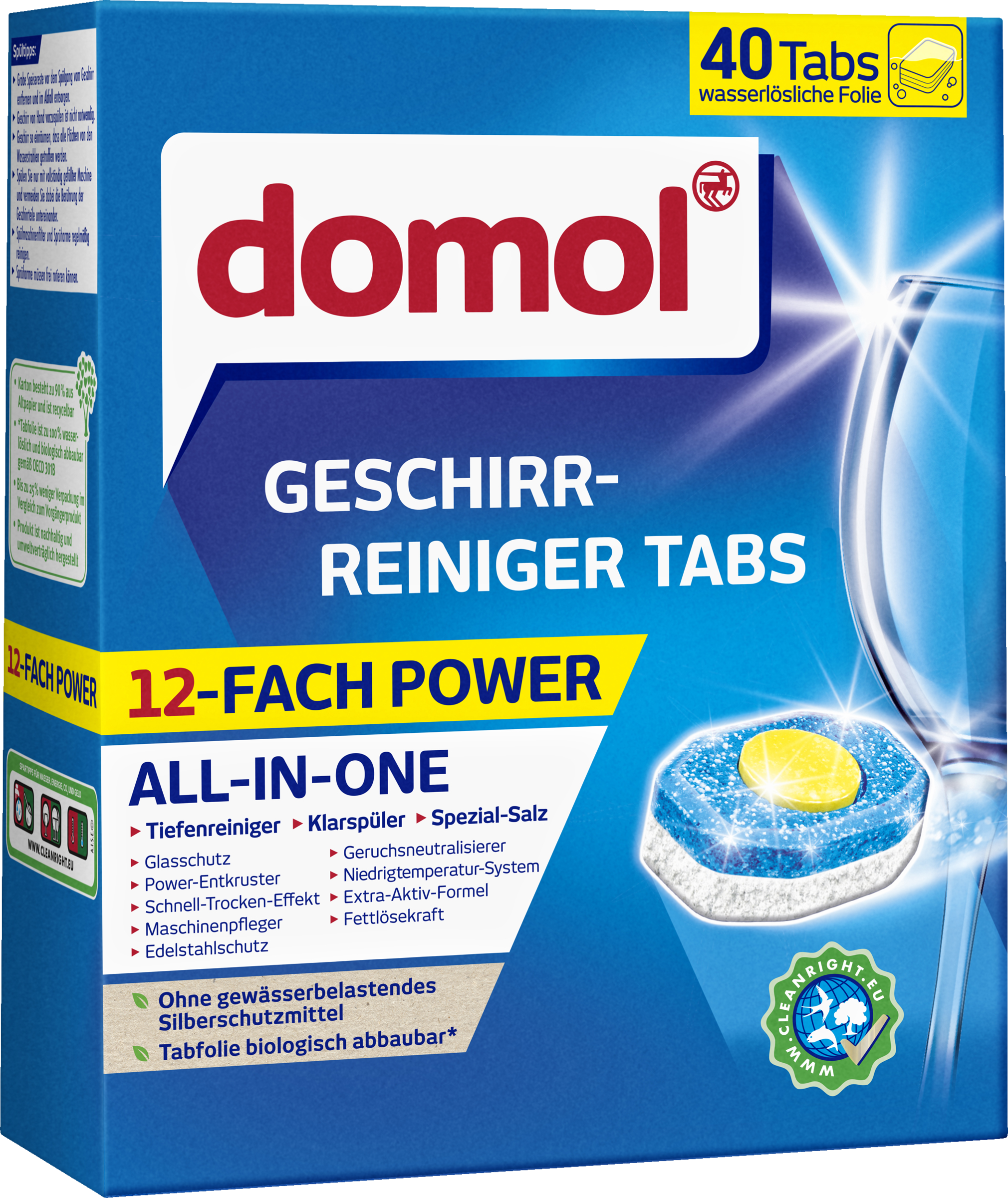 domol Opvaskemaskinerens Tabs 12-dobbelt Power Køb online | rossmann.dk