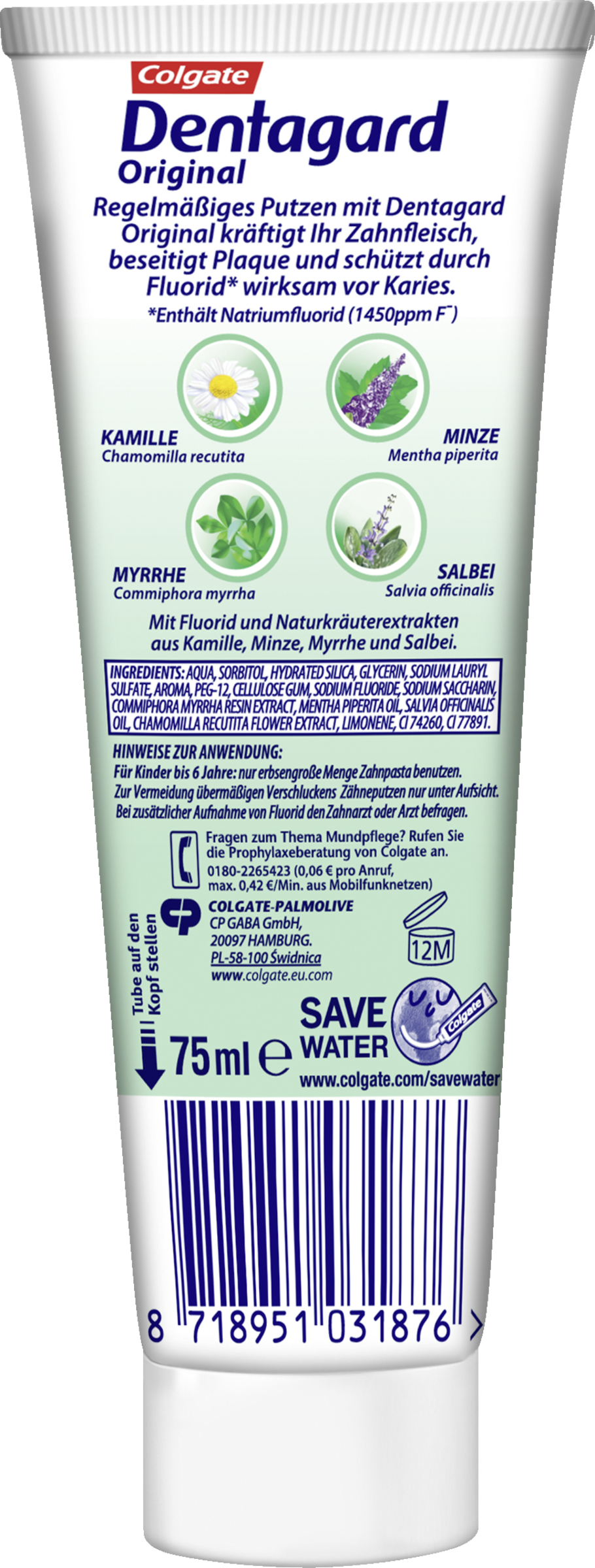 Colgate Dentagard Tandpasta med krydderurter Køb online | rossmann.dk