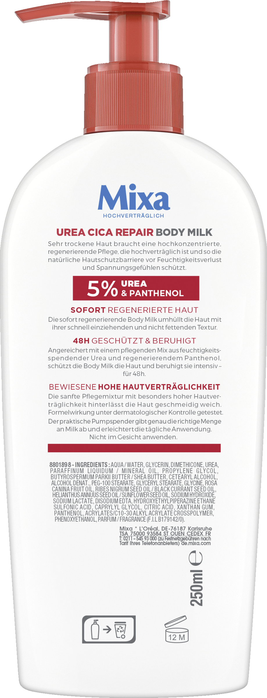Mixa Urea Cica Repair Body Milk Køb online | rossmann.dk