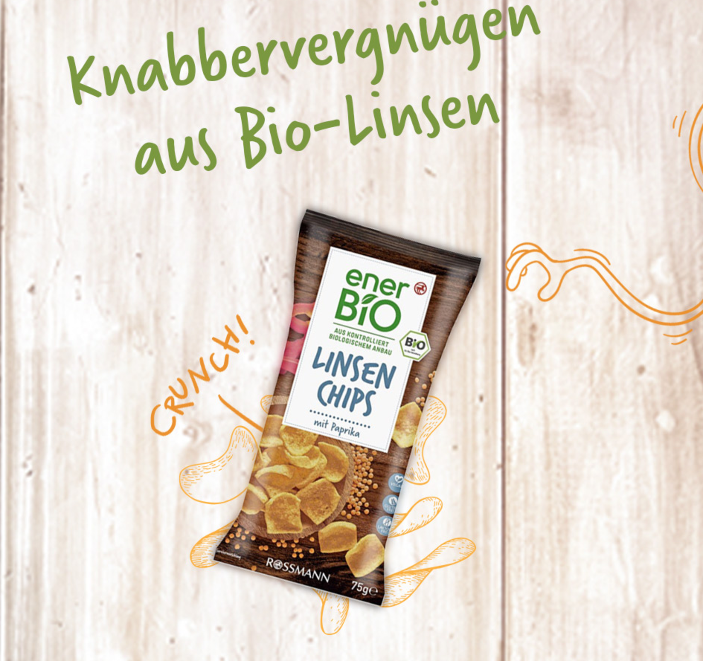 enerBiO Linsechips paprika Køb online | rossmann.dk