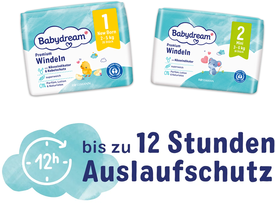 Babydream Premium bleer størrelse 1 nyfødt 2-5 kg Køb online | rossmann.dk