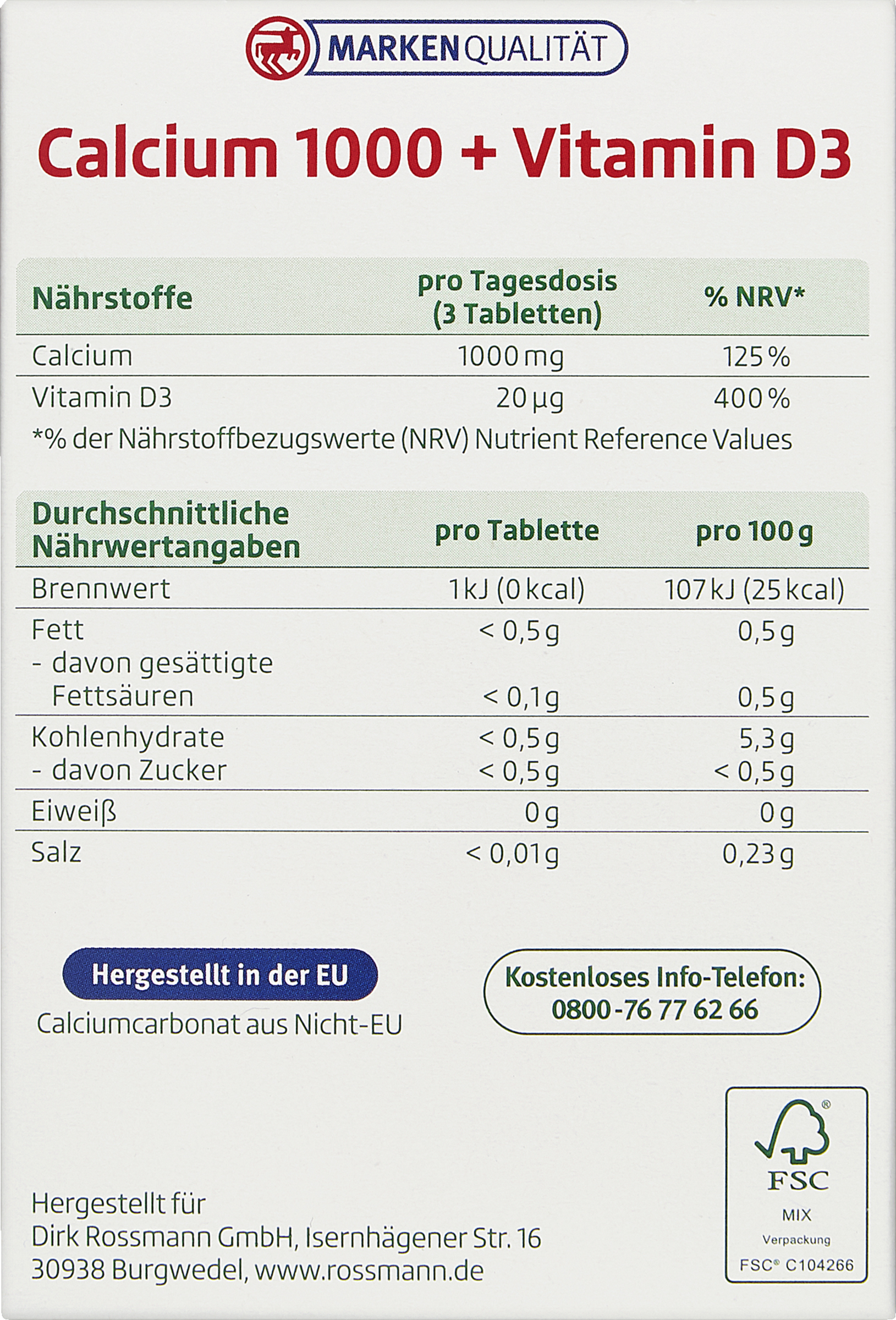 altapharma Calcium + D3-vitamin Køb online | rossmann.dk