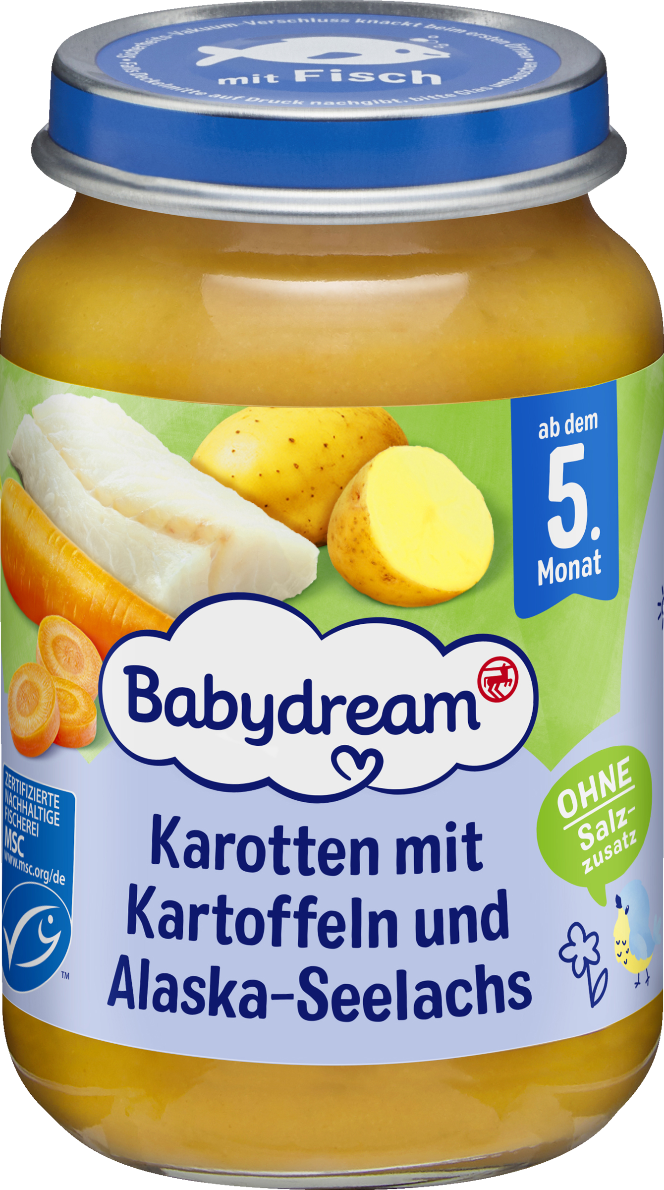 Babydream gulerødder med kartofler og Alaska-sej Køb online | rossmann.dk