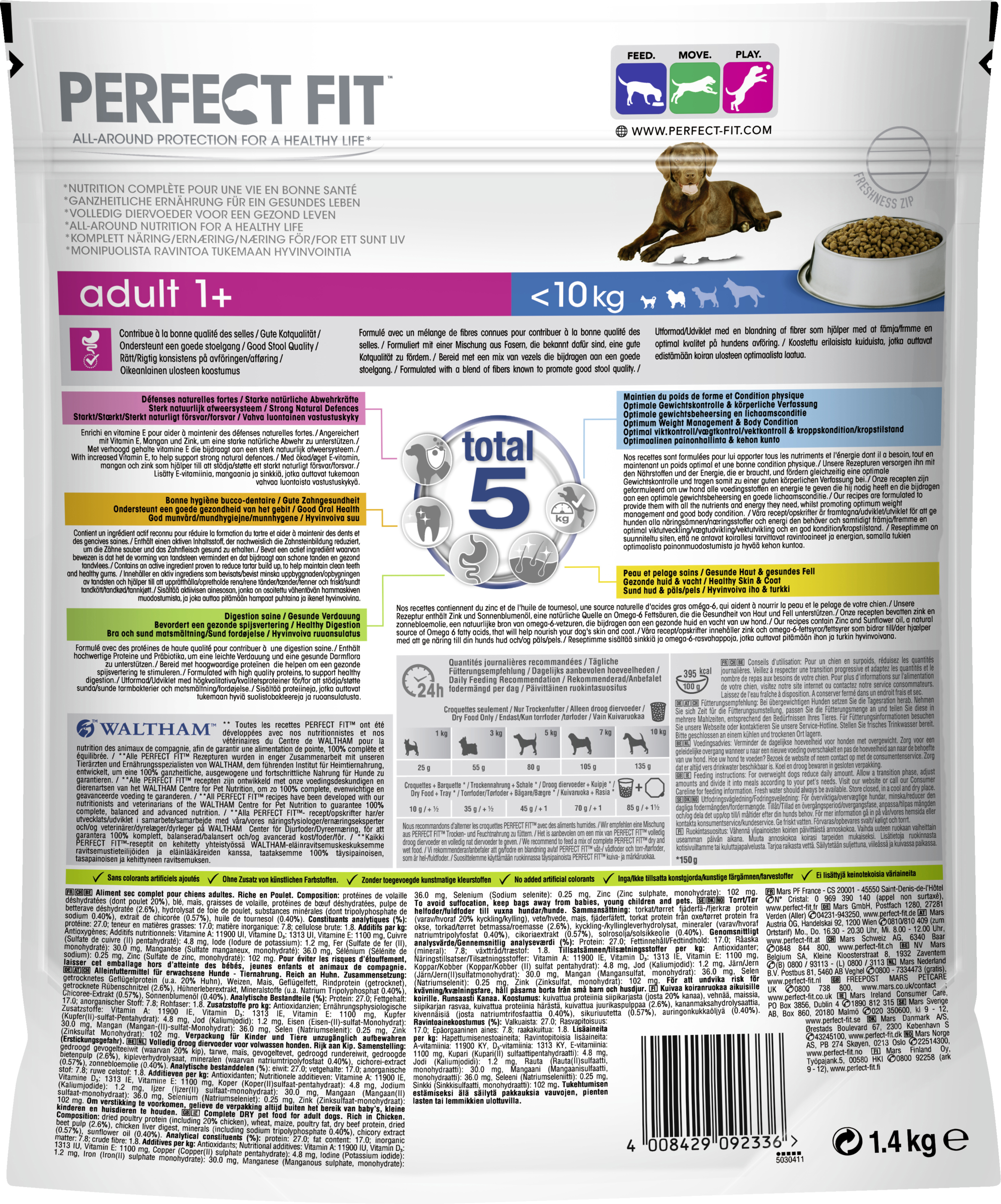 Perfect Fit Voksen hundefoder 1+ XS/S med kylling Køb online | rossmann.dk