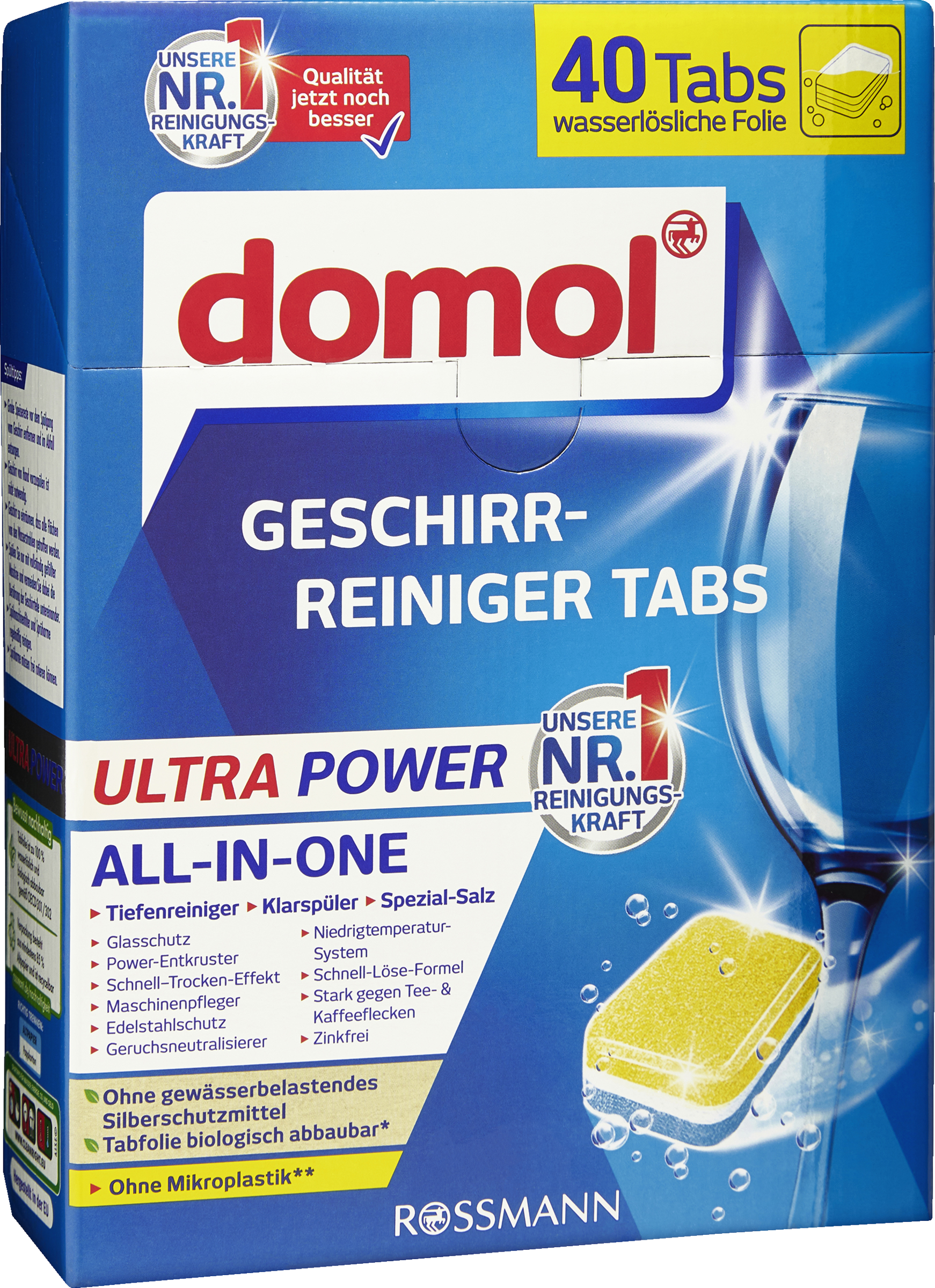 domol Ultra Power All-in-One opvasketabletter Køb online | rossmann.dk