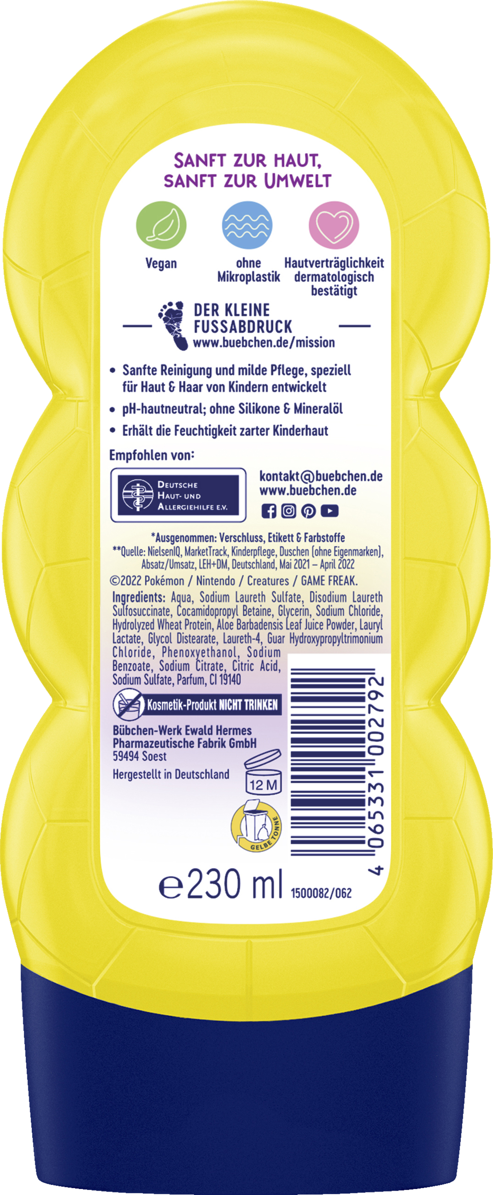 Bübchen Pokémon Shampoo & bodyshampoo Pikachu Køb online | rossmann.dk