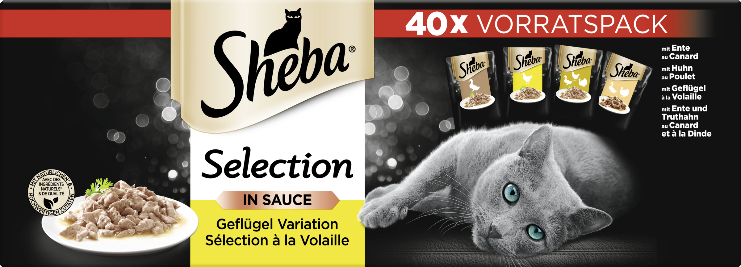 Sheba Selection i sauce med fjerkræ variation multipakke Køb online ...