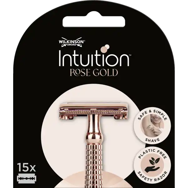 Wilkinson Sword Intuition Rose Gold barberblade Køb online | rossmann.dk Wilkinson Sword Intuition Rose Gold barberblade Køb online | rossmann.dk